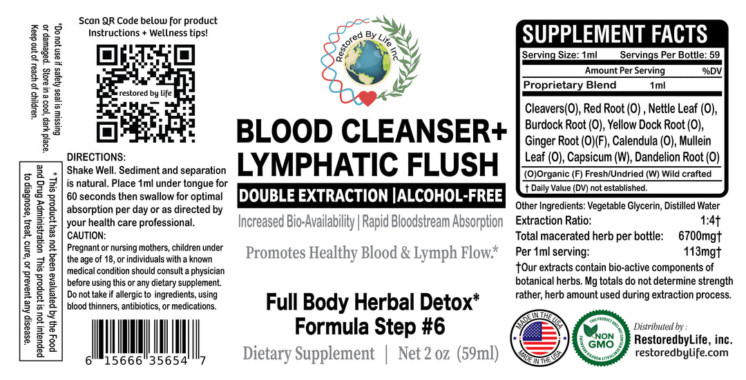 Blood Cleanser + Lymphatic Flush | Restored By Life