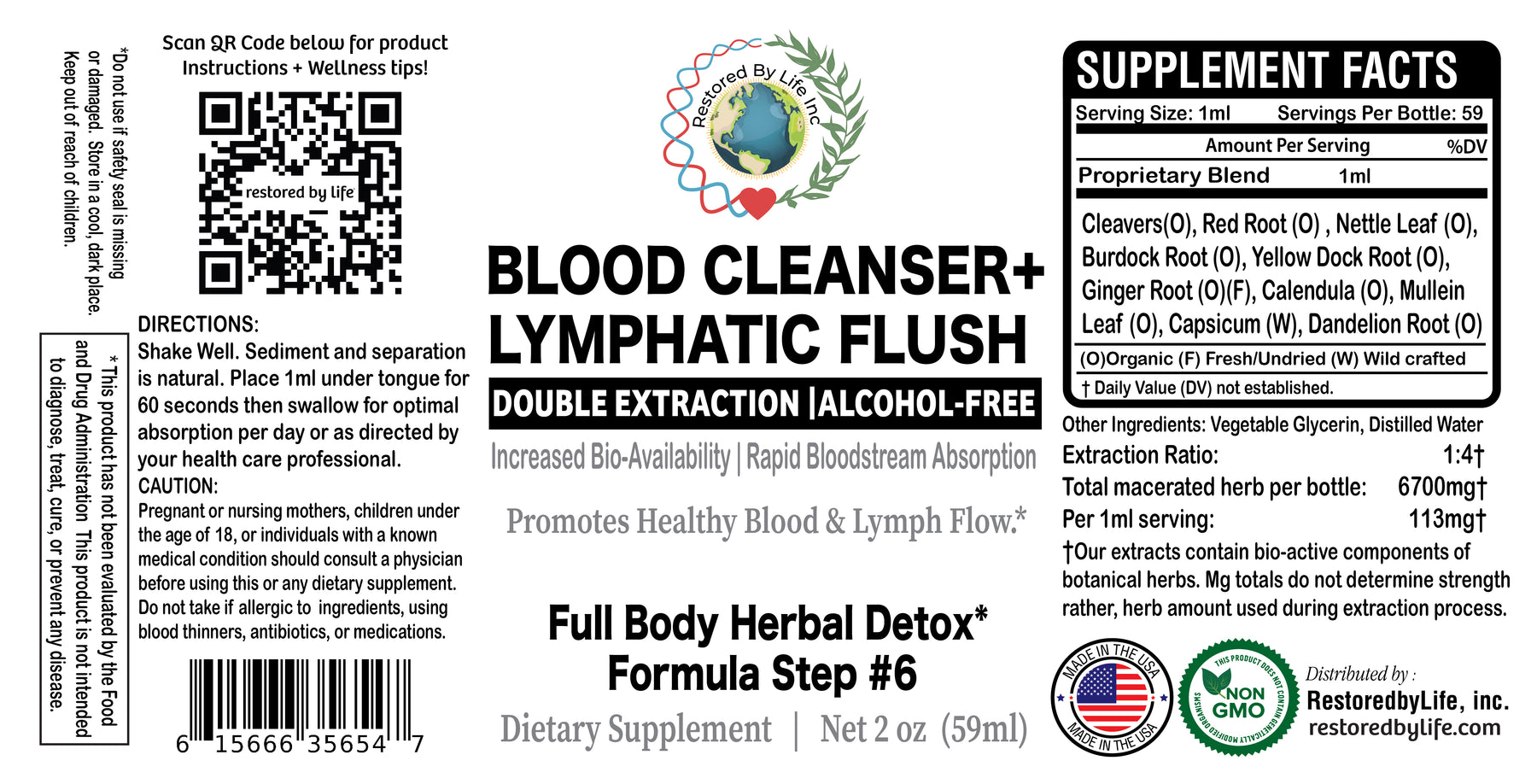 Blood Cleanser + Lymphatic Flush | Restored By Life